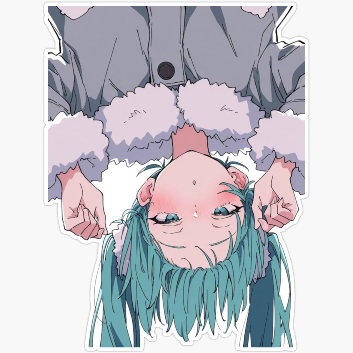 Kira Hatsune Miku Head Down Sticker Decorative Laptop, Phone Stickers ...