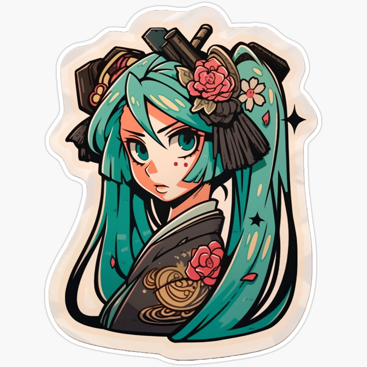 Kira Hatsune Miku Sticker Kawaii Anime Merchandise - Single, Trio, Or ...