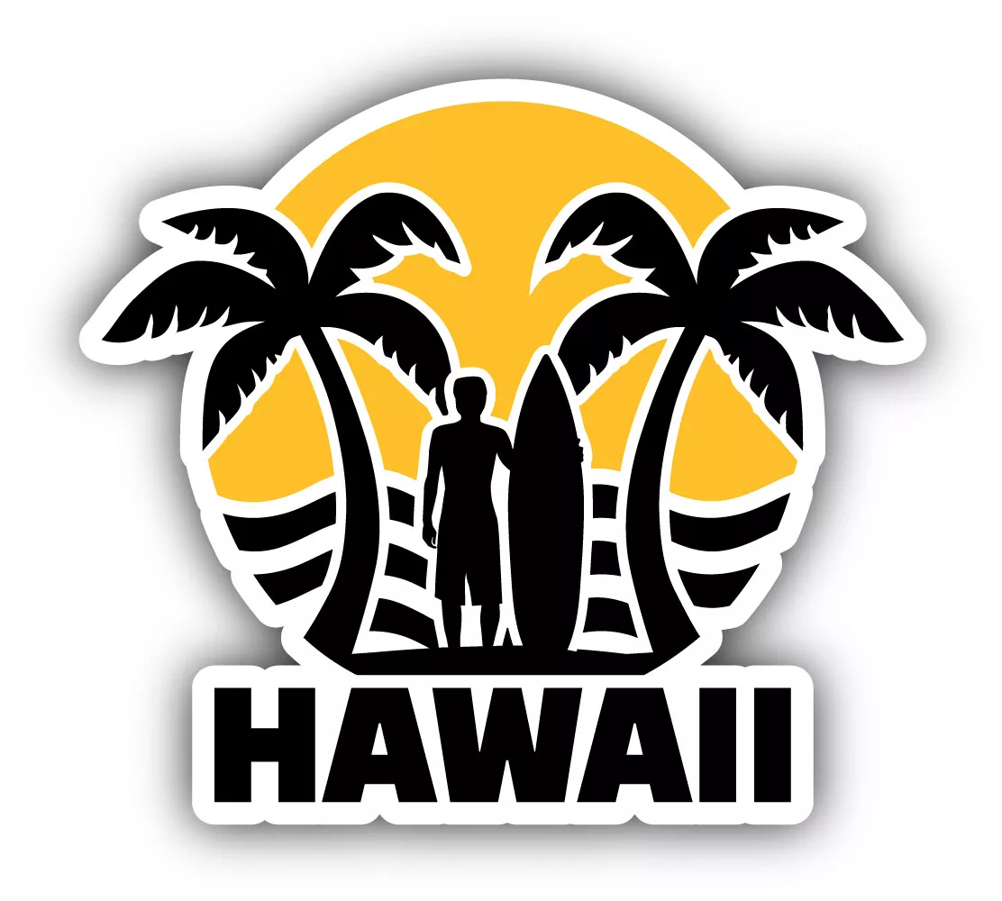 Kira Hawaii USA State Palms Travel Vinyl Sticker Car Bumper Decal ...
