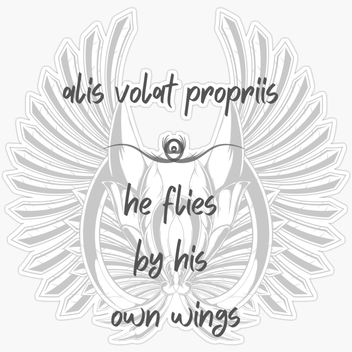 Kira He Flies By His own Wings Sticker Decorative Laptop, Phone ...