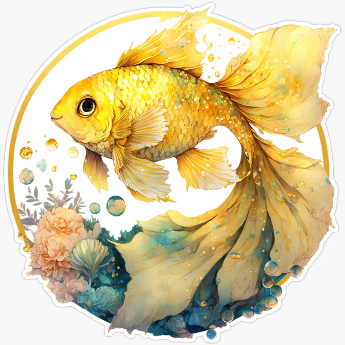 Kira Heaven Fish Sticker Decorative Laptop, Phone Stickers, Waterproof ...