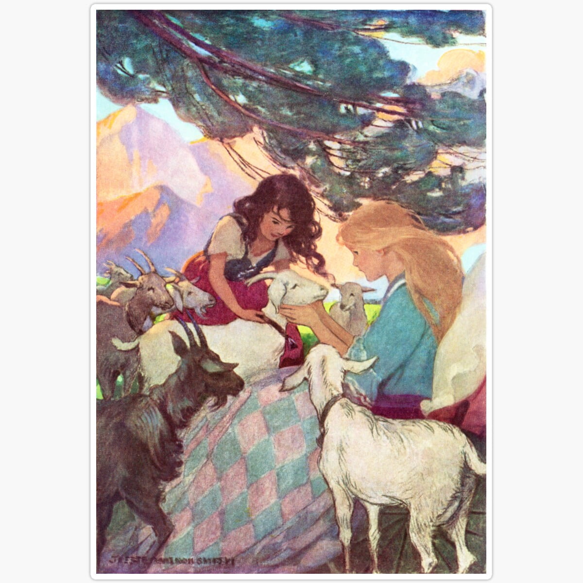 Kira Heidi and Clara with the Goats Sticker Decorative Laptop, Phone ...