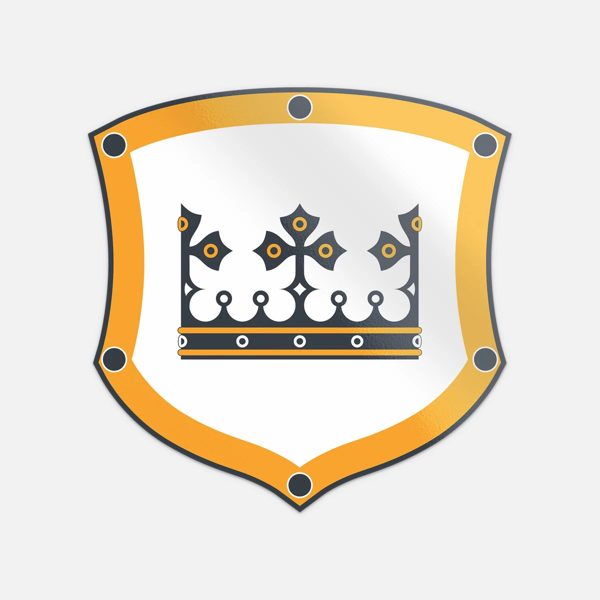 Kira Heraldic Design Crown Shield Vinyl Sticker Decal Waterproof ...