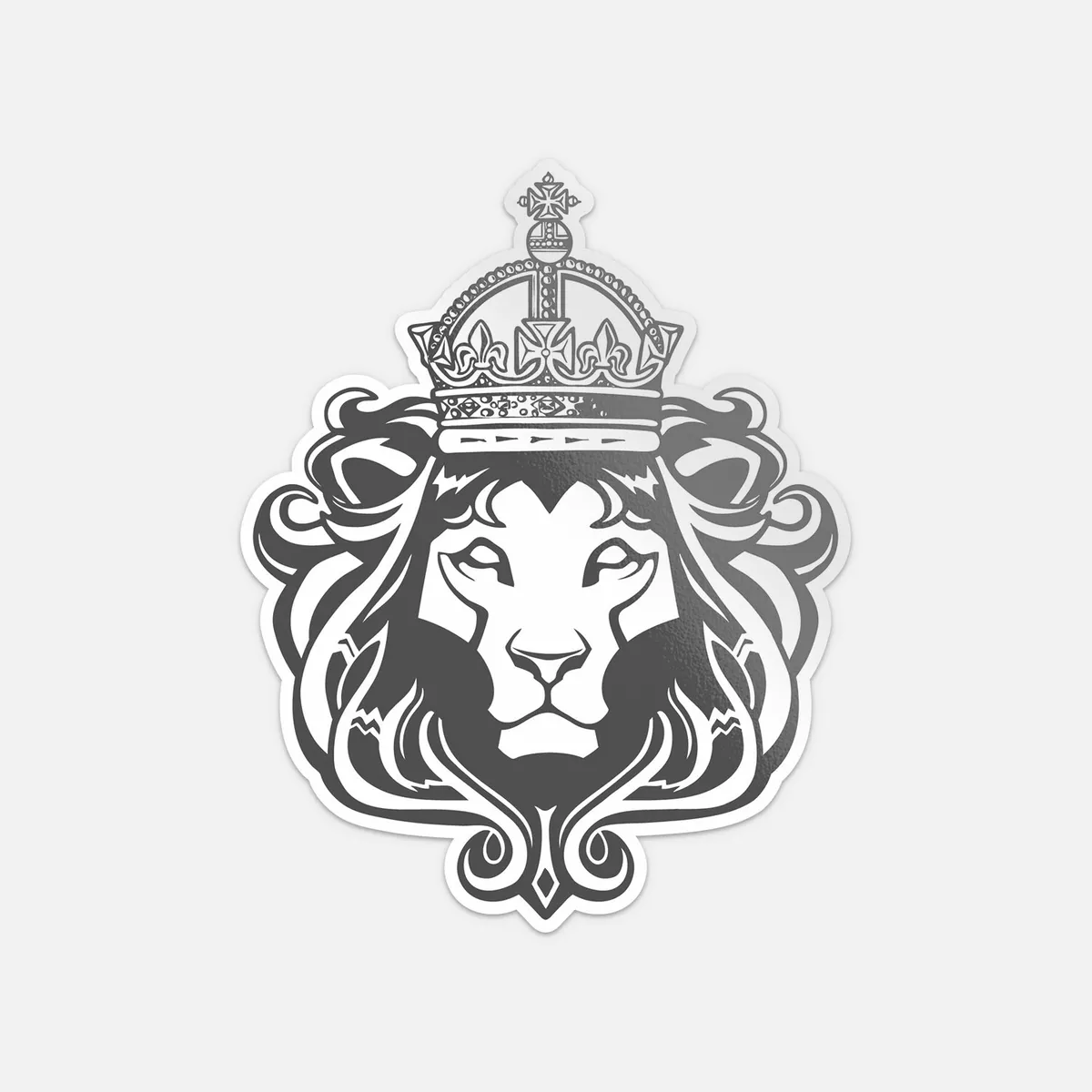 Kira Heraldic Lion Head Crown Vinyl Sticker Decal Waterproof Sticker ...