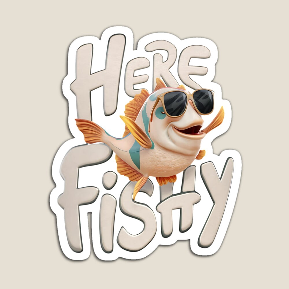 Kira - Here Fishy Sticker - 4793 Hot Trending Vinyl Stickers - Walmart.com