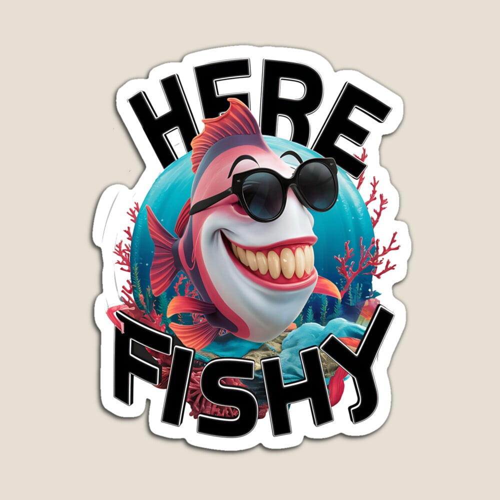 Kira - Here Fishy Sticker - 4846 Hot Trending Vinyl Stickers - Walmart.com
