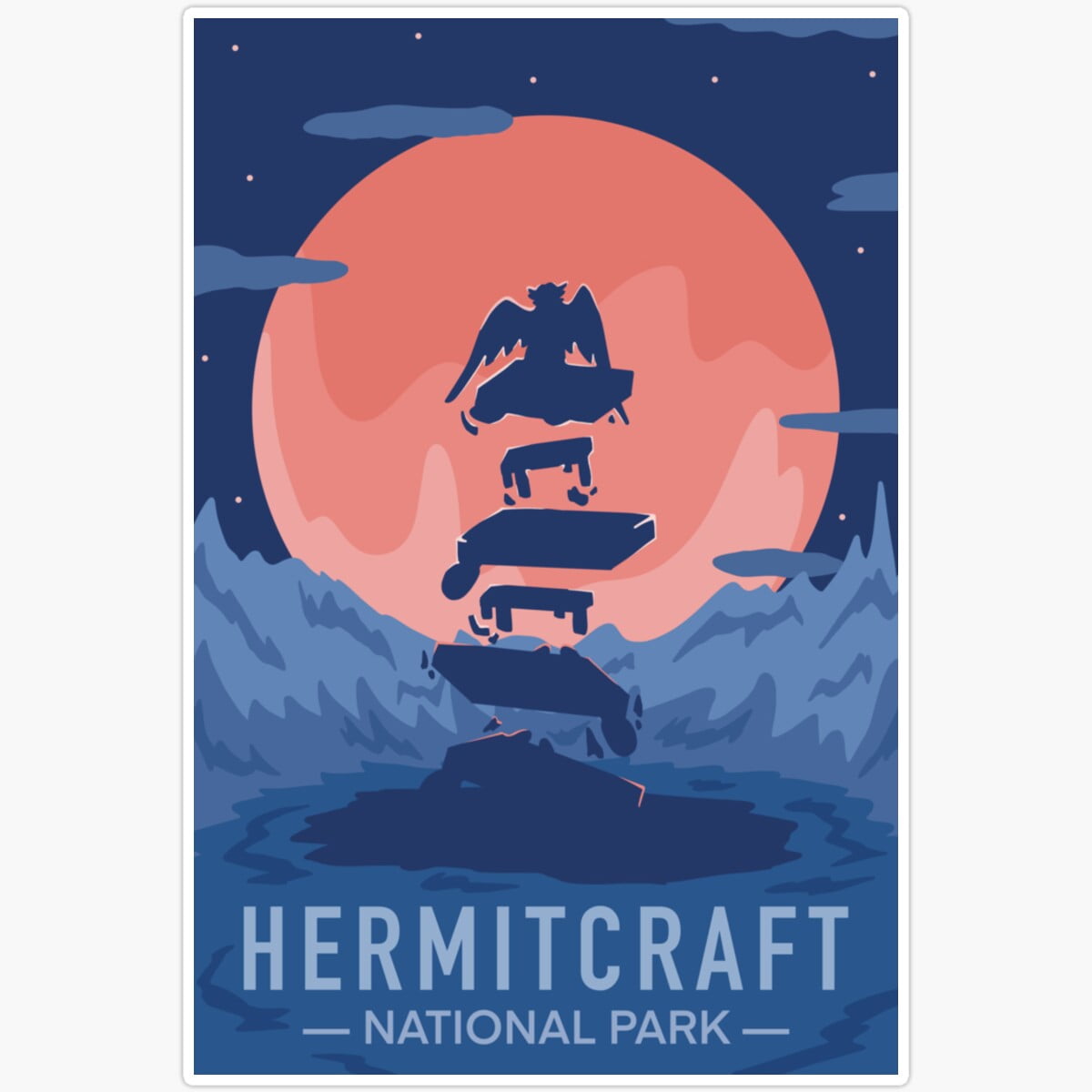 Kira Hermitcraft National Park - Grian Sticker Decorative Laptop, Phone ...