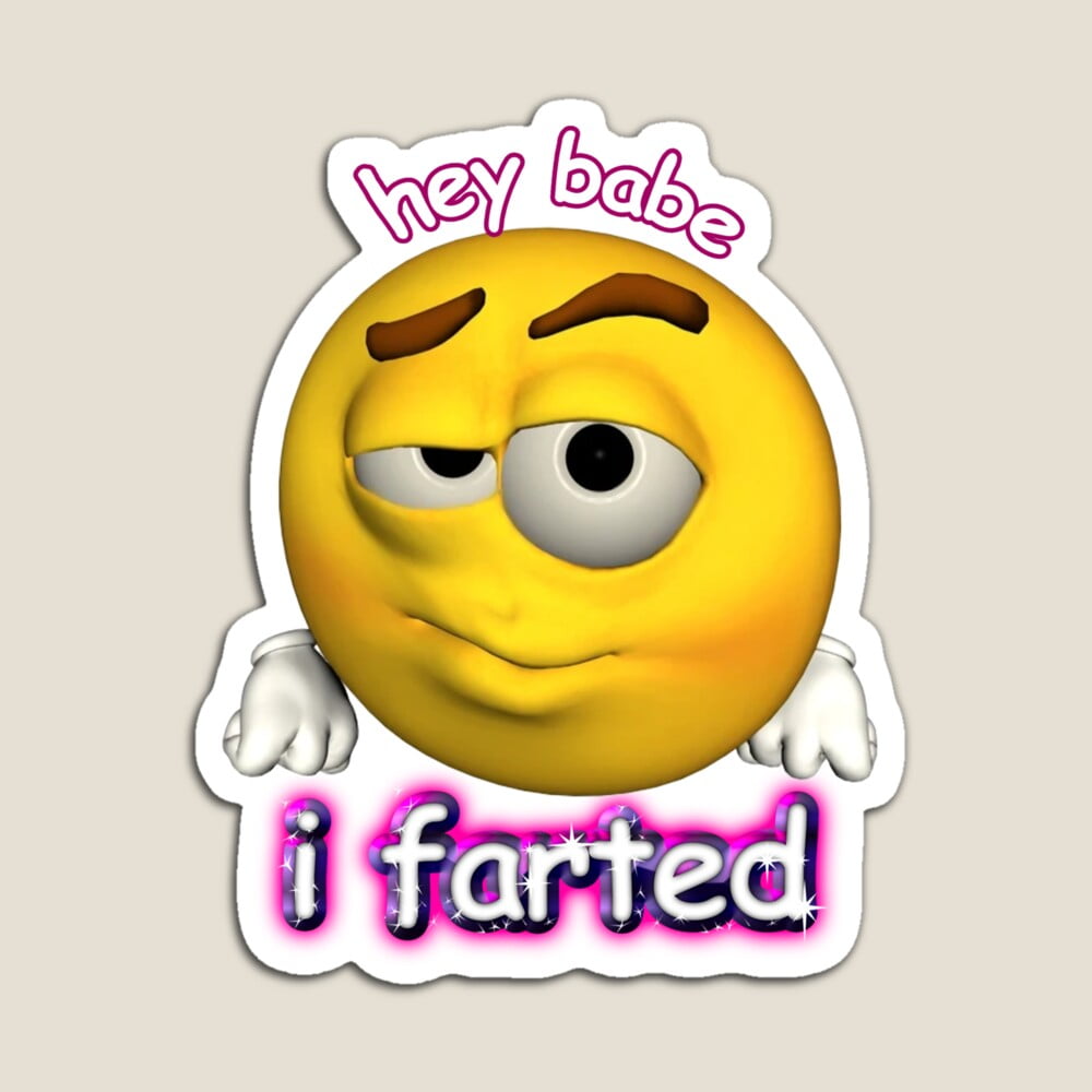 Kira - Hey Babe I Farted Rizz Cursed Face Sticker - 2678 Hot Trending ...