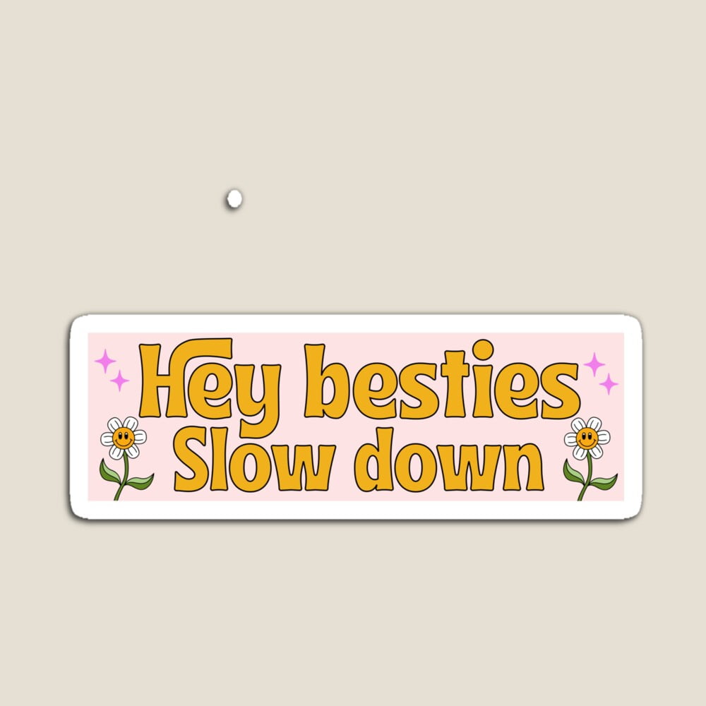 Kira - Hey Besties Slow Down Funny Sticker - 2252 Hot Trending Vinyl ...