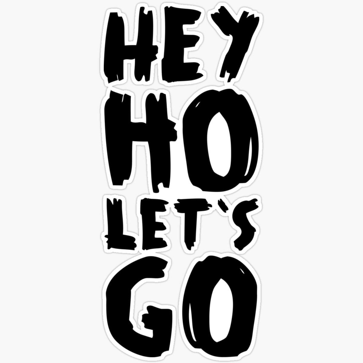 Kira Hey Ho Lets Go (black) Sticker Decorative Laptop, Phone Stickers ...