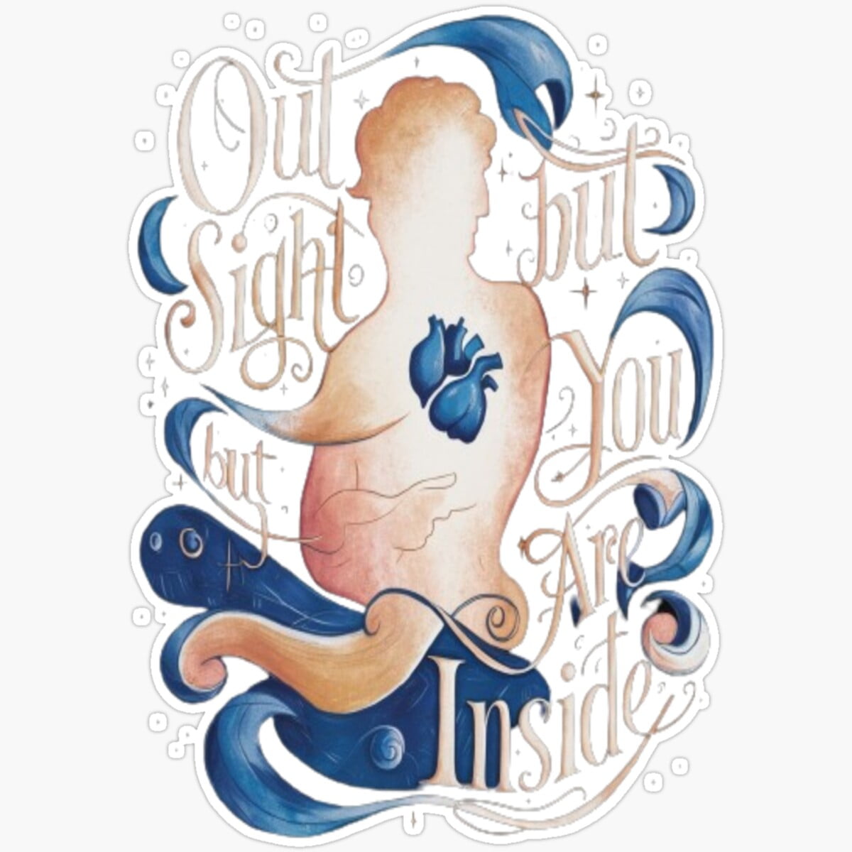 Kira Hidden Depths | Out of Sight but You Are Inside Sticker Decorative ...