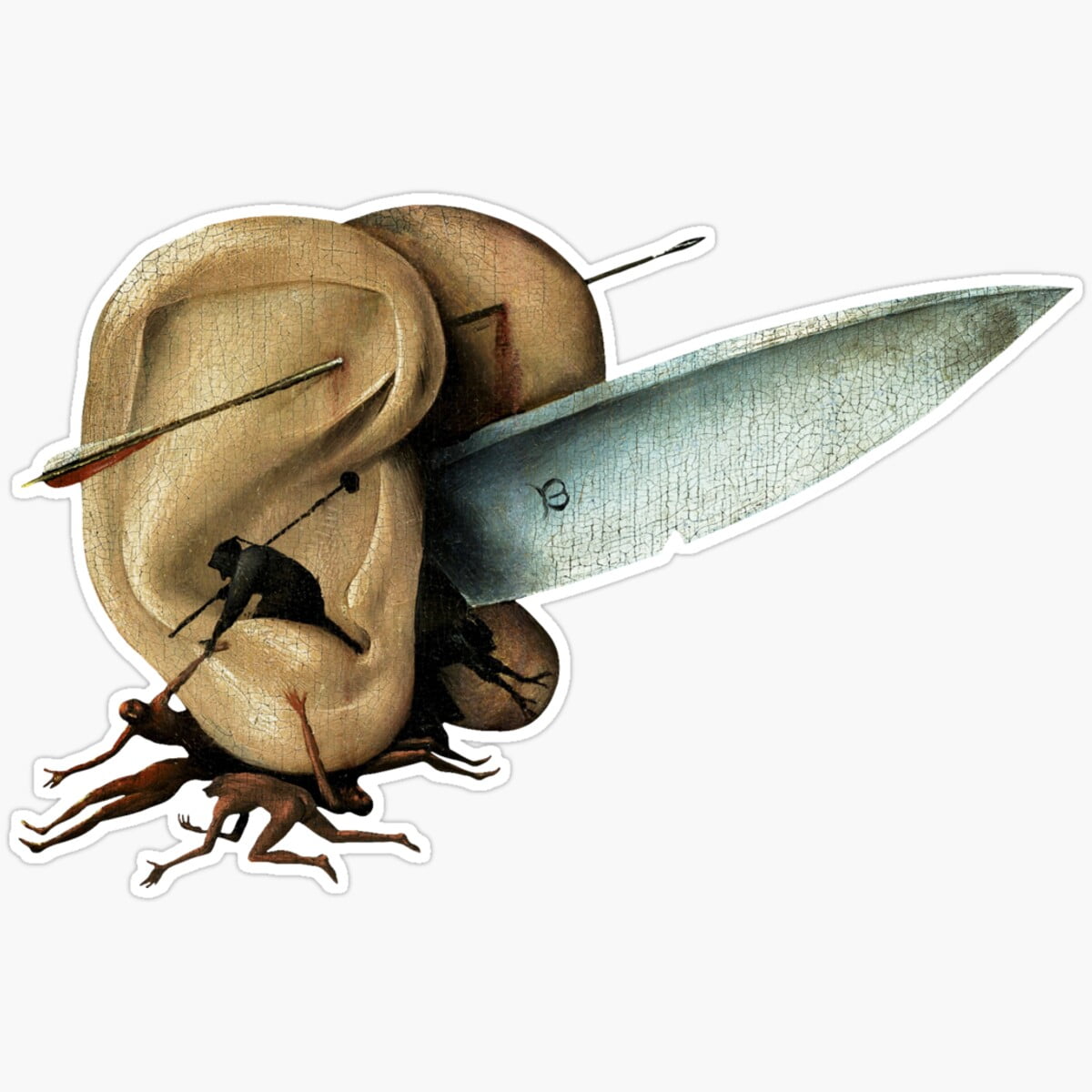 Kira Hieronymus Bosch - The Garden of Earthly Delights Hell Sticker Decorative Laptop, Phone ...