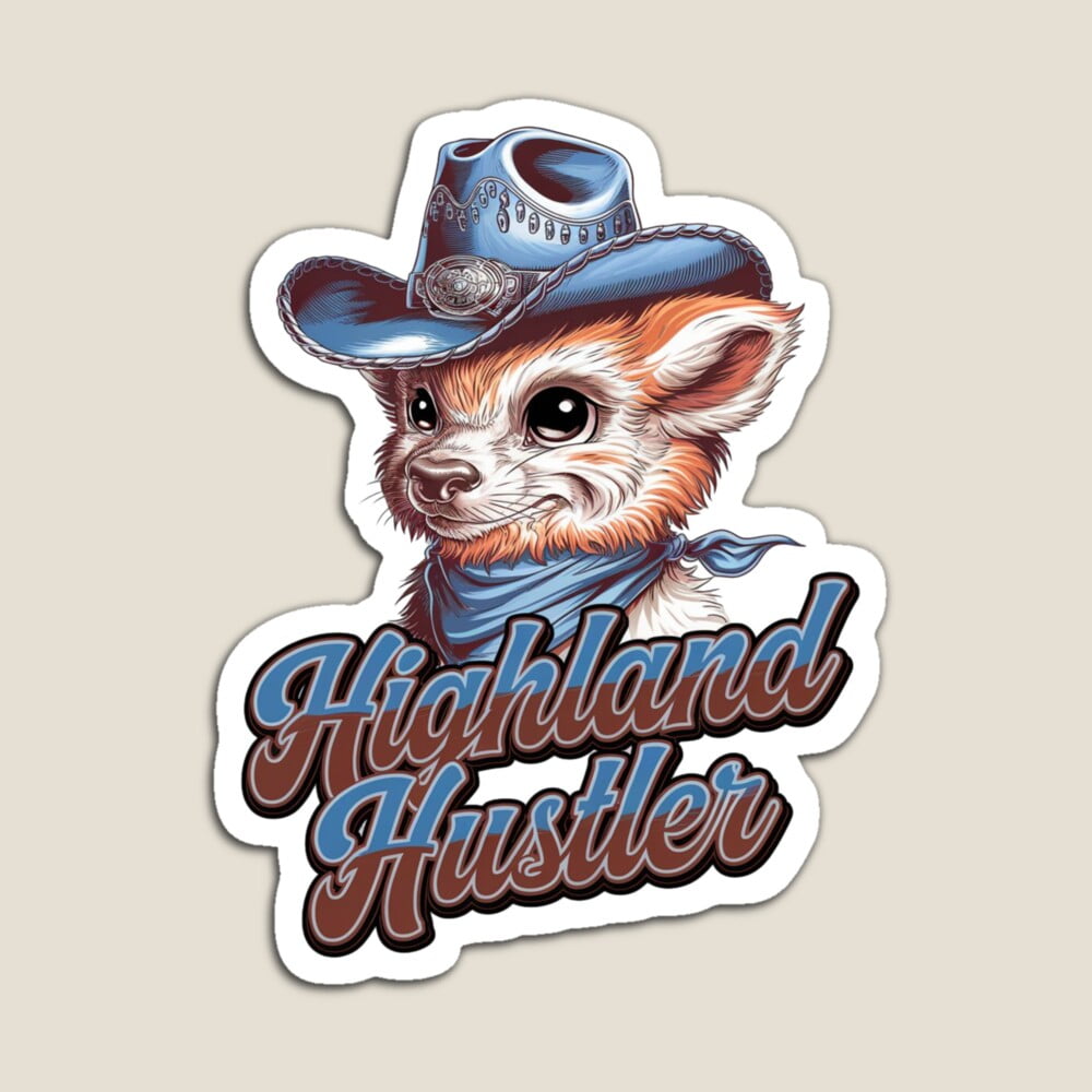Kira - Highland Cowboy - Highland Hustler Sticker - 7942 Hot Trending ...