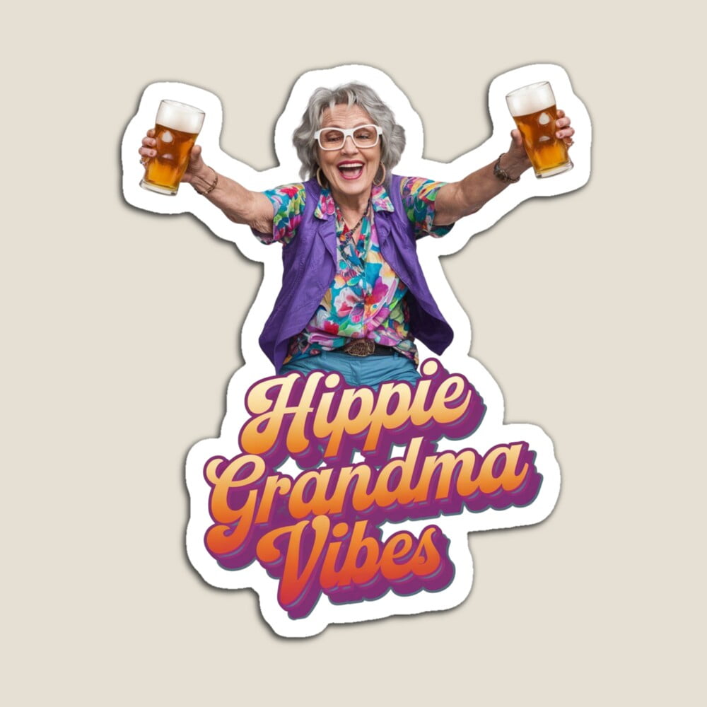 Kira - Hippie Grandma Sticker - 7825 Hot Trending Vinyl Stickers ...