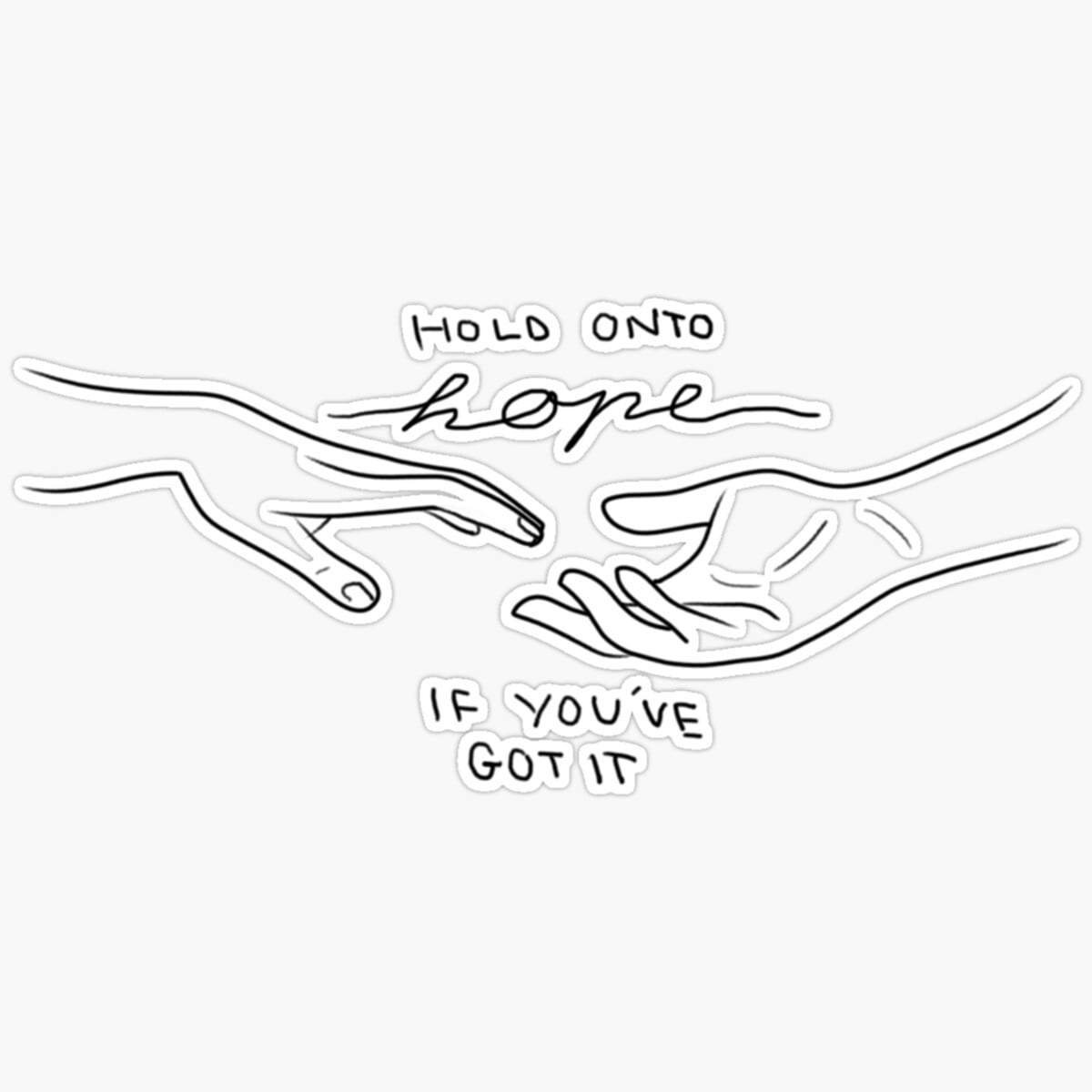 Kira Hold onto hope if you've got it Sticker Decorative Laptop, Phone ...