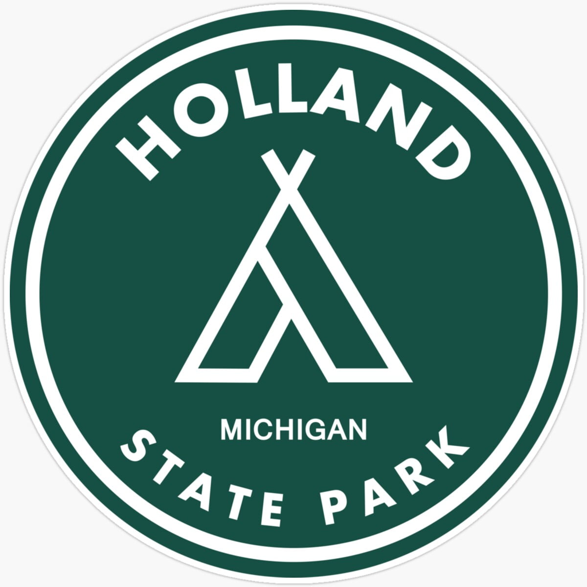 Kira Holland State Park Michigan Tent Sticker Decorative Laptop, Phone ...