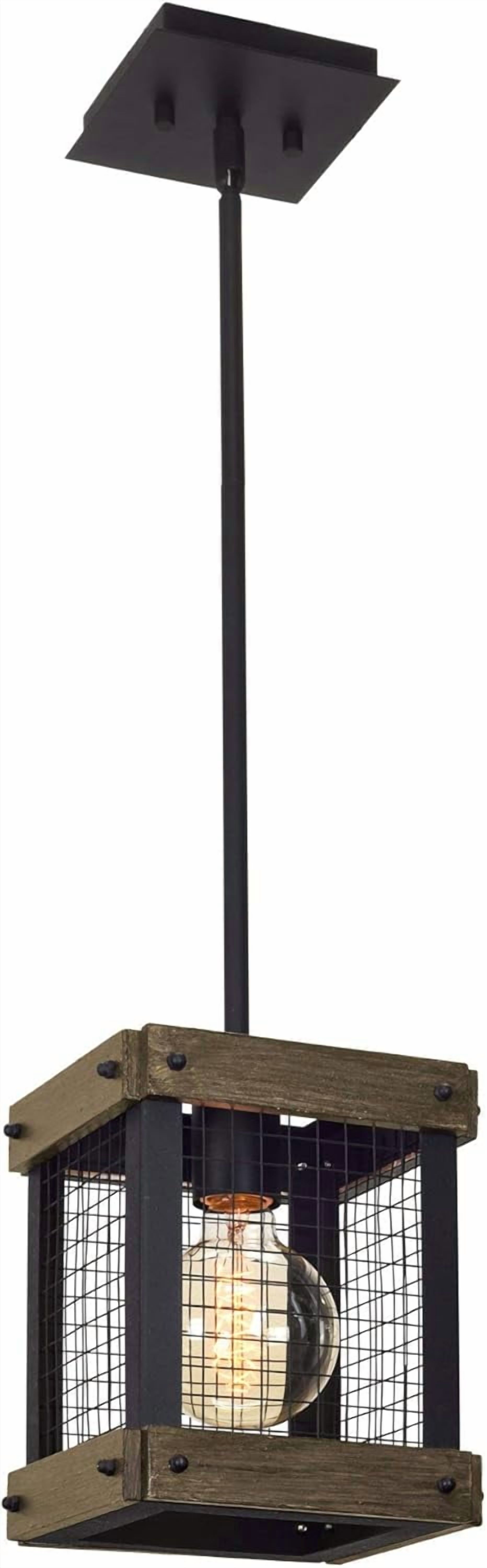 Kira Home Davenport 9" Modern Farmhouse Pendant Light, Metal Wire Cage ...