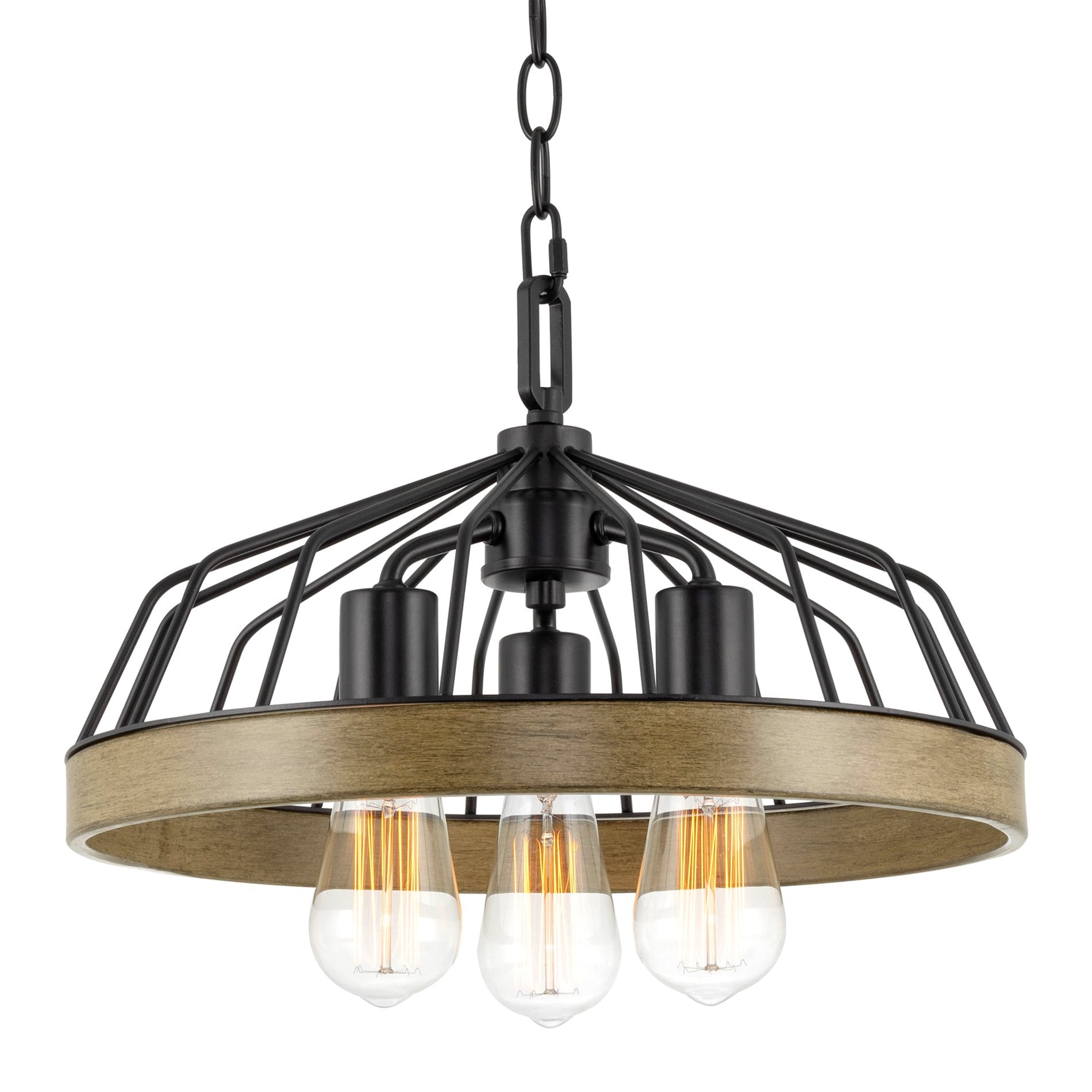 Kira Home Fairview 15" Farmhouse Semi Flush Convertible Pendant ...