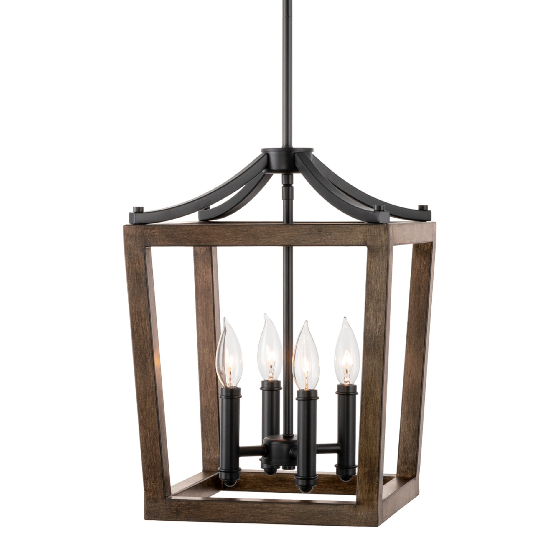 Kira Home Hollis 17" 4-Light Farmhouse Foyer Lantern Pendant Light ...