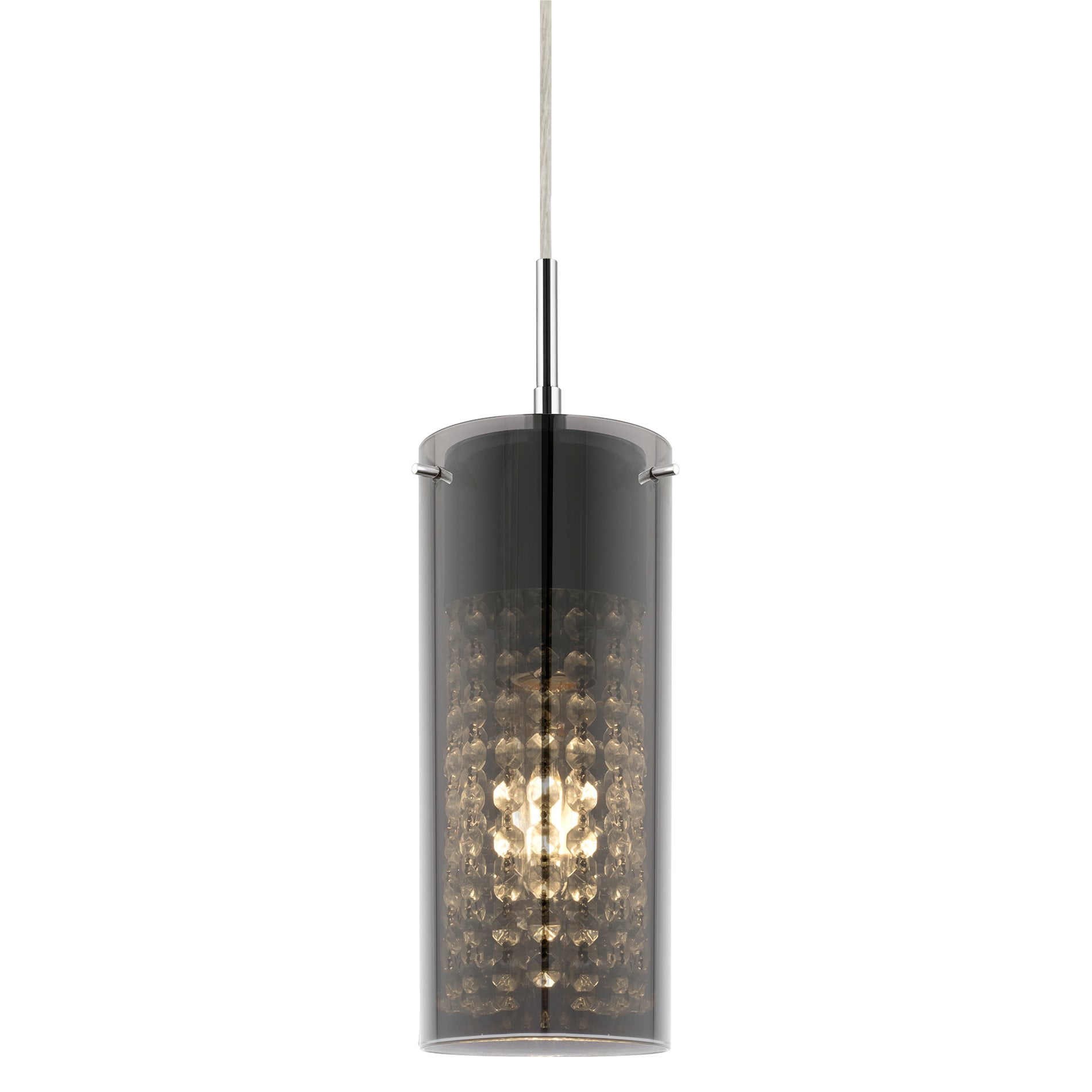Kira Home Jolene 11" Hanging Crystal Pendant Light + 4W LED Bulb ...