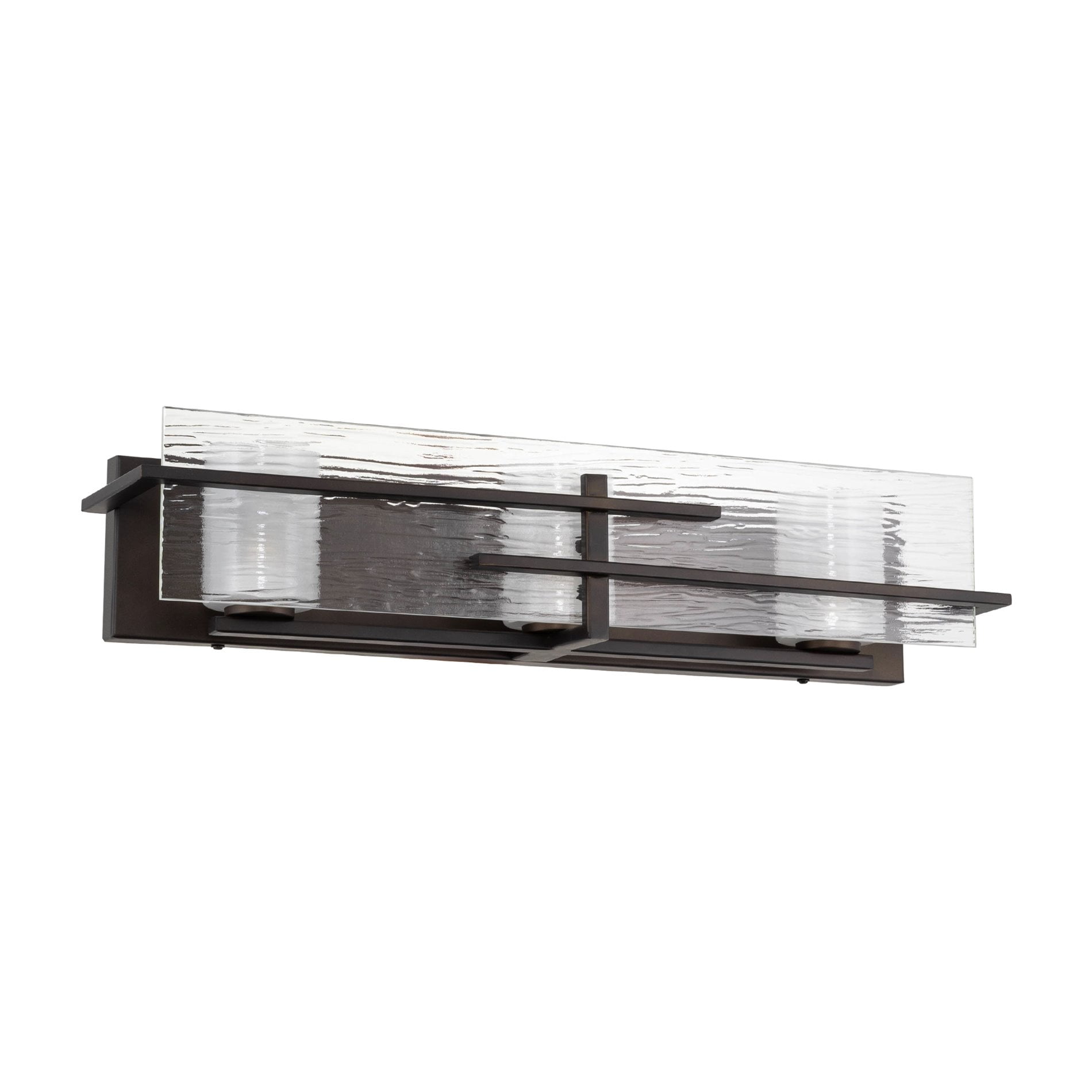 Kira Home Layla 23" 3-Light Bathroom Light, Water Glass Diffuser ...