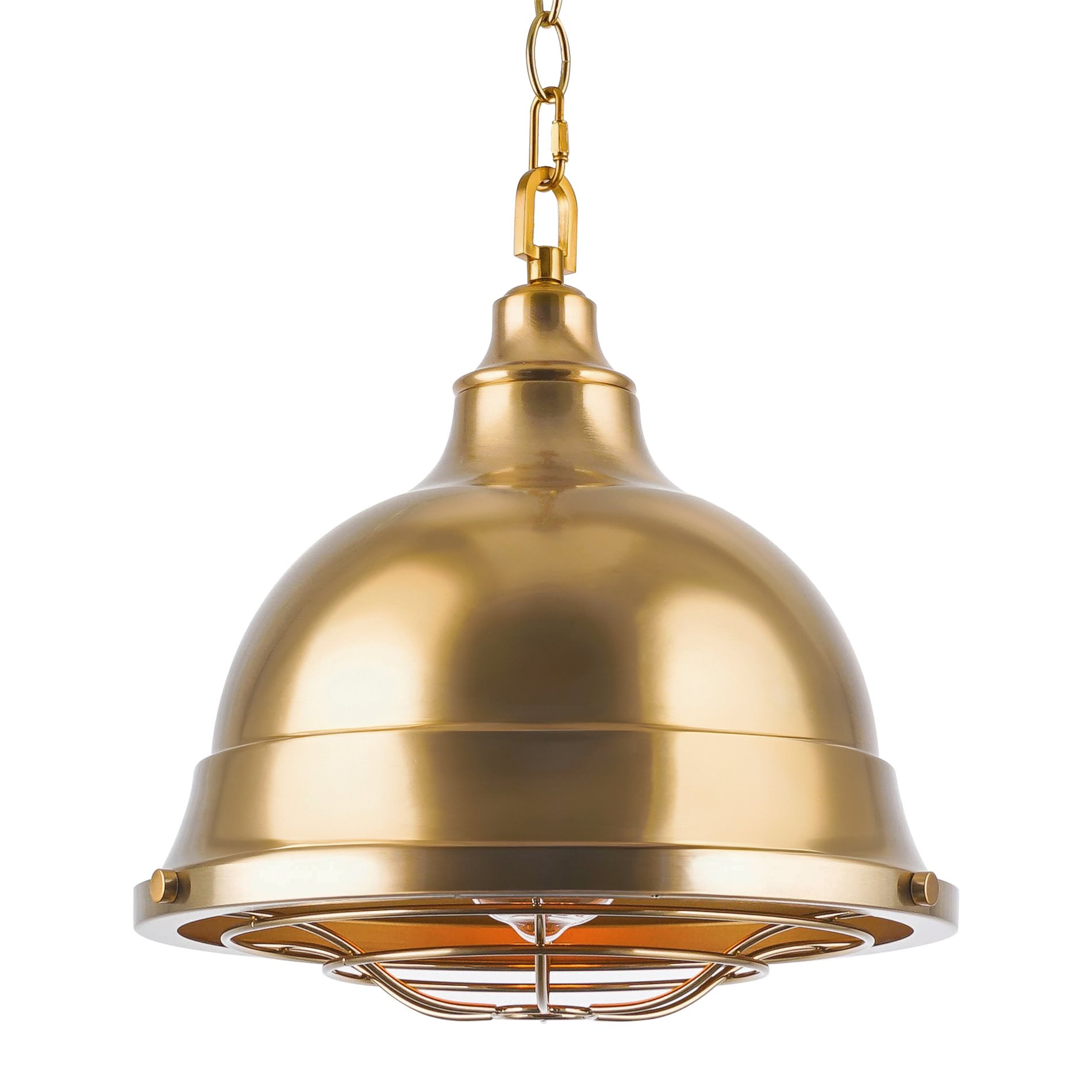 Kira Home Liberty 13" Modern Industrial Pendant Light + Metal Cage ...