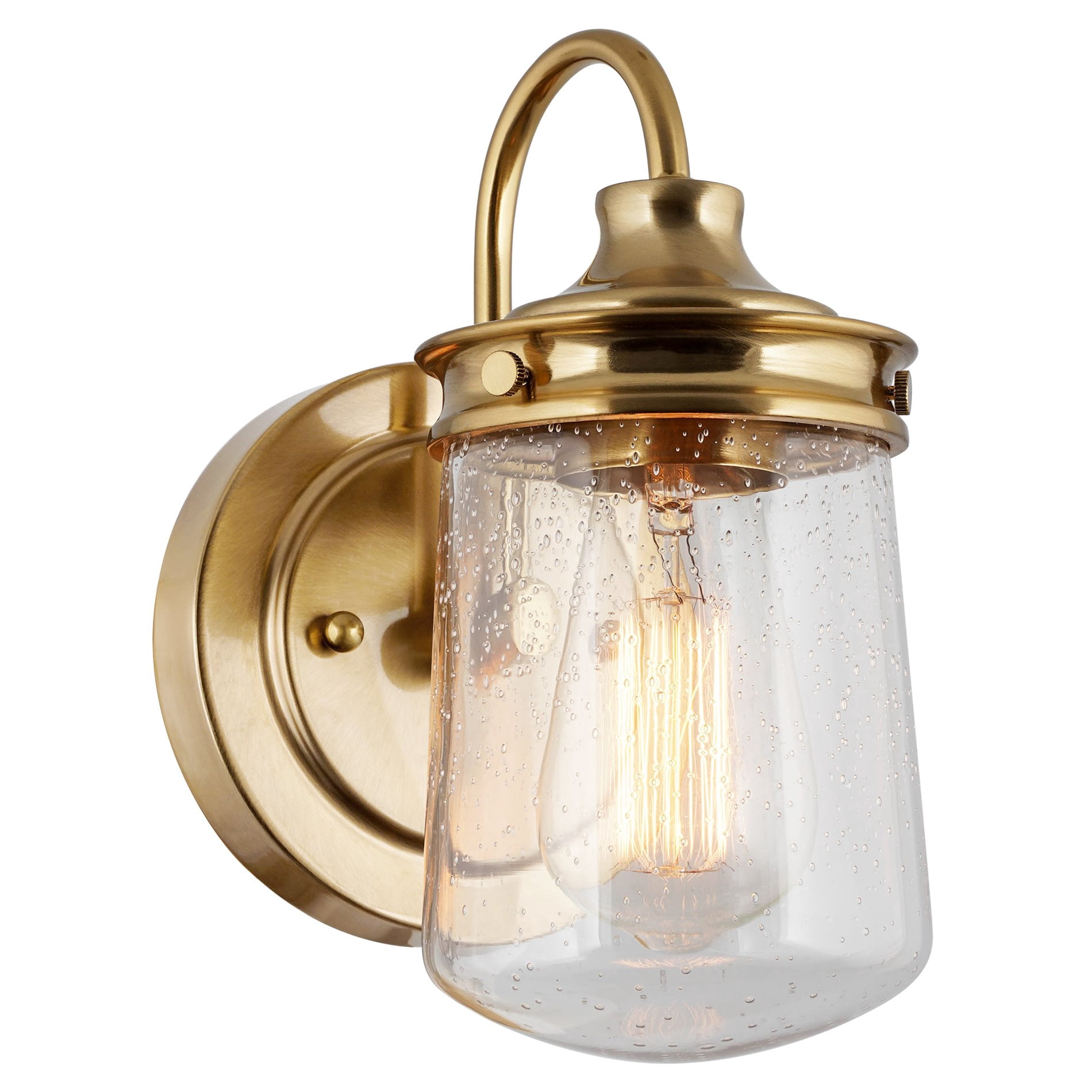 Kira Home Mason 10" Industrial Farmhouse Wall Sconce/Light, Seeded ...