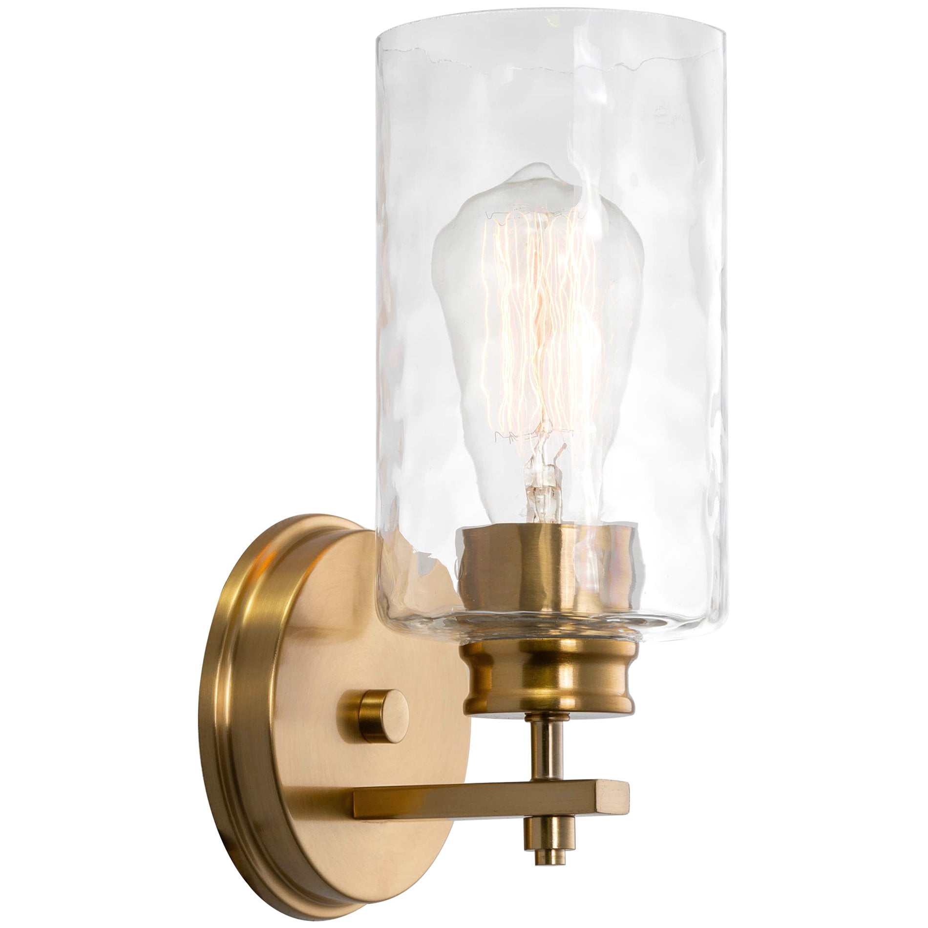 Kira Home Phoebe 8" Wall Sconce with Frosted Seeded Glass Cylinder ...
