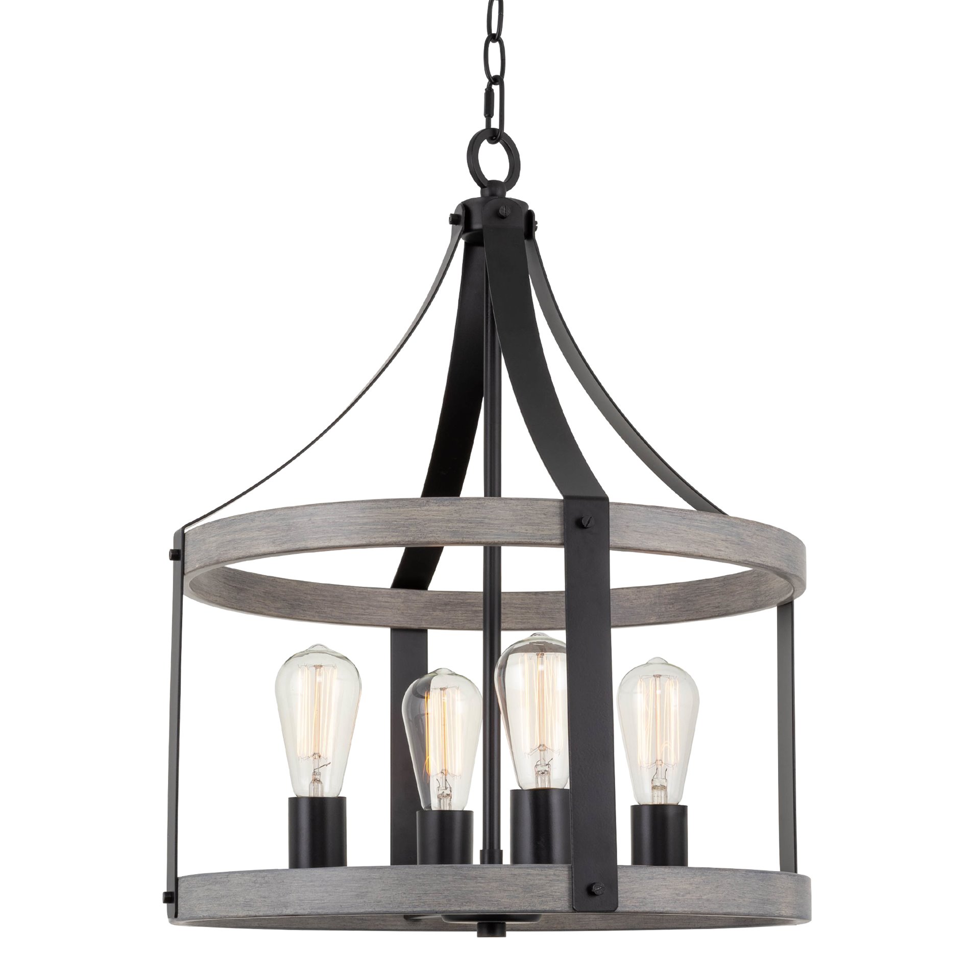 Kira Home Shiloh 23" 4-Light Modern Farmhouse Pendant Chandelier ...