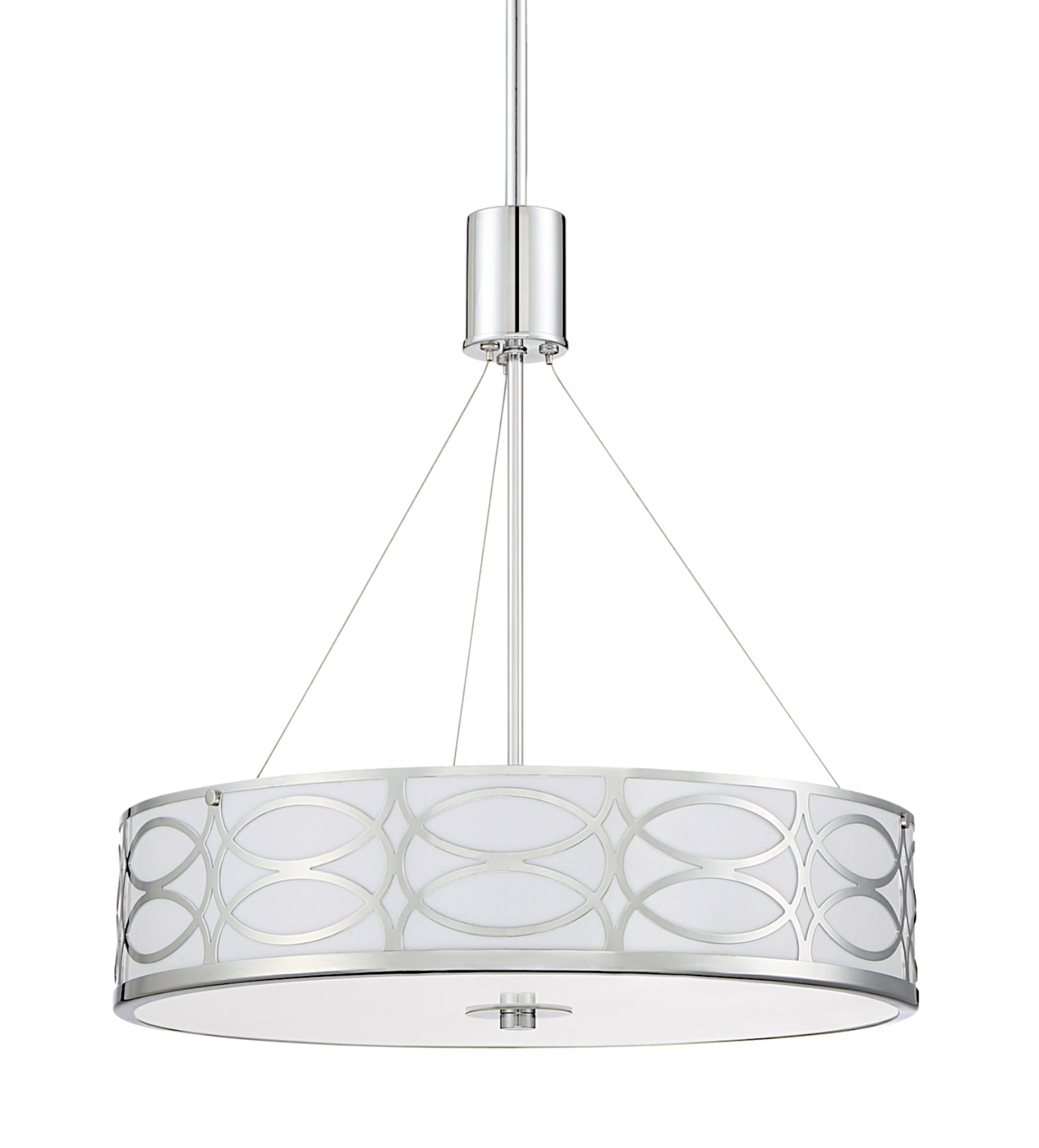 Kira Home Sienna 19" Modern 3-Light Drum Chandelier + Tempered Glass ...