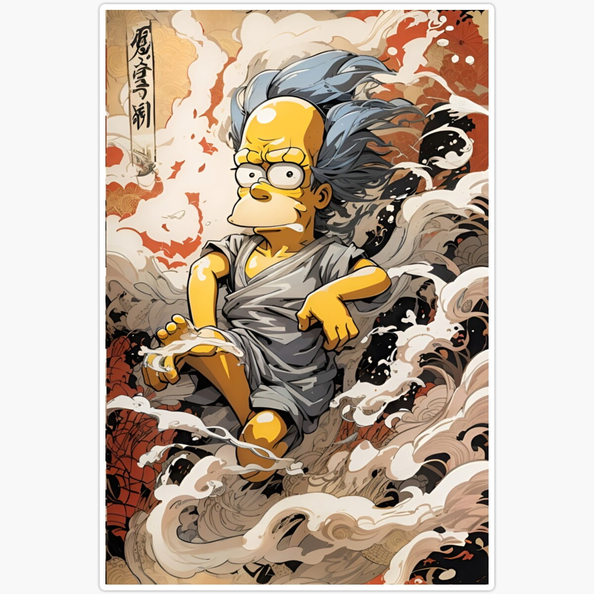 Kira Homer Simpson's Japanese Comic Expression Sticker Decorative Laptop, Phone Stickers ...