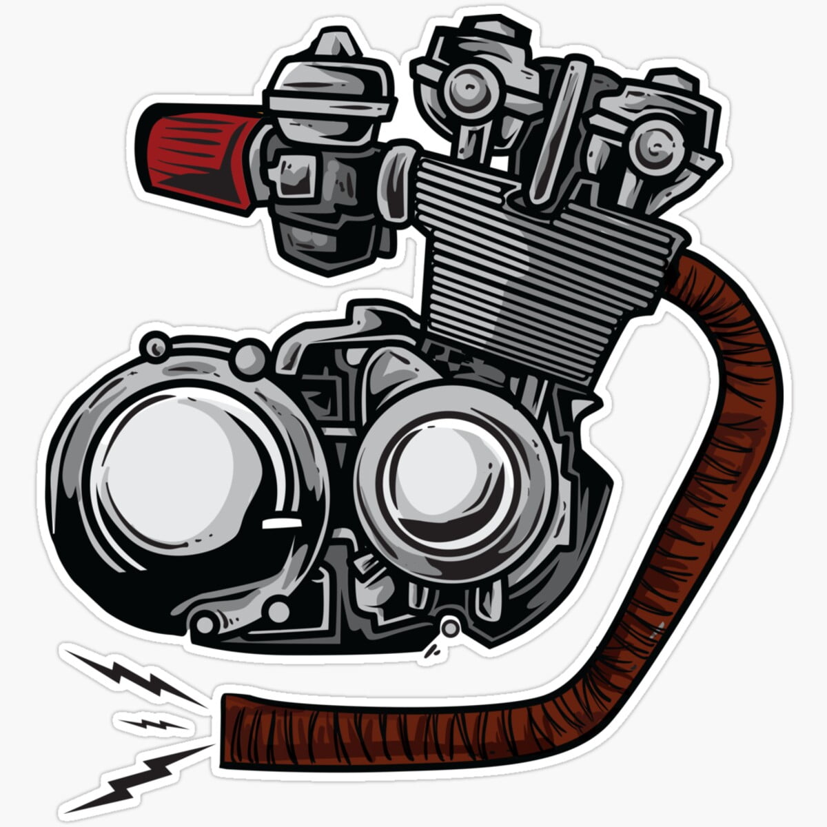 Kira Honda CB 750 Motorcycle Engine Sticker Decorative Laptop, Phone ...