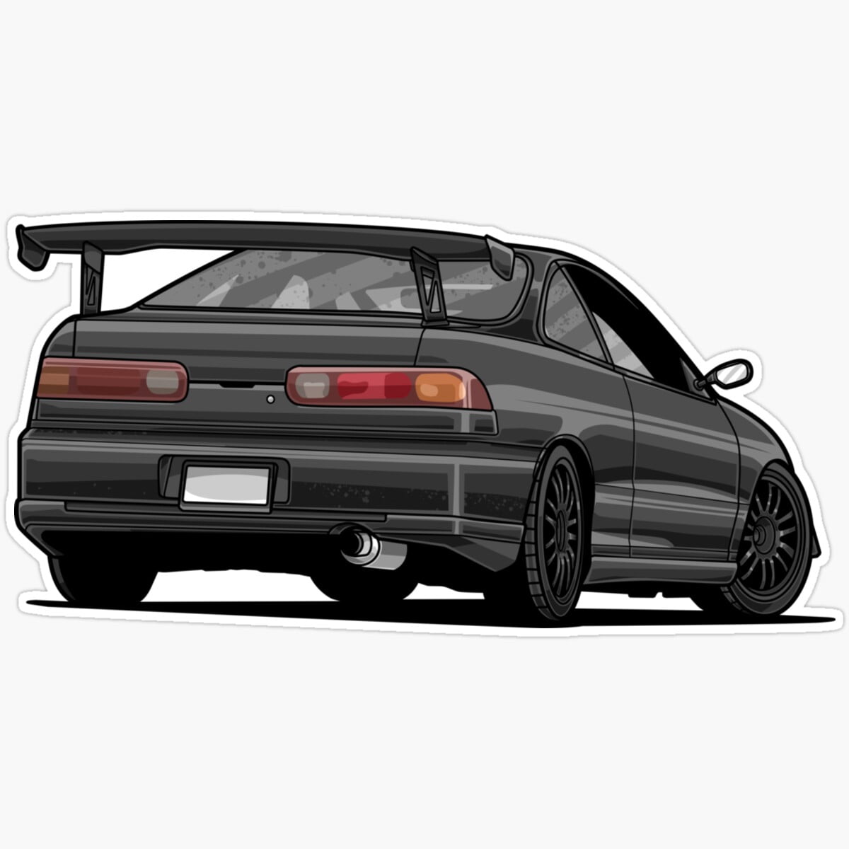 Kira Honda Integra DC2 Type-R Sticker Decorative Laptop, Phone Stickers ...