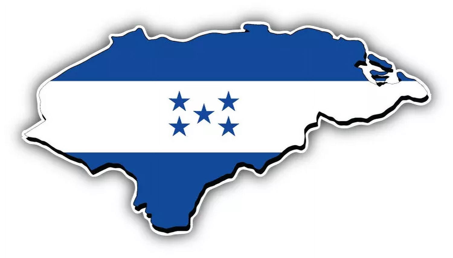 Kira Honduras Map Flag Car Bumper Sticker Decal Waterproof Sticker for ...