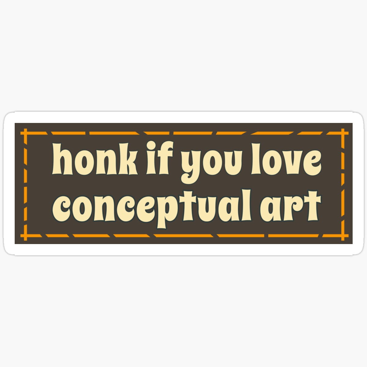 Kira Honk If You Love Conceptual Art Funny Vintage Bumper Sticker ...