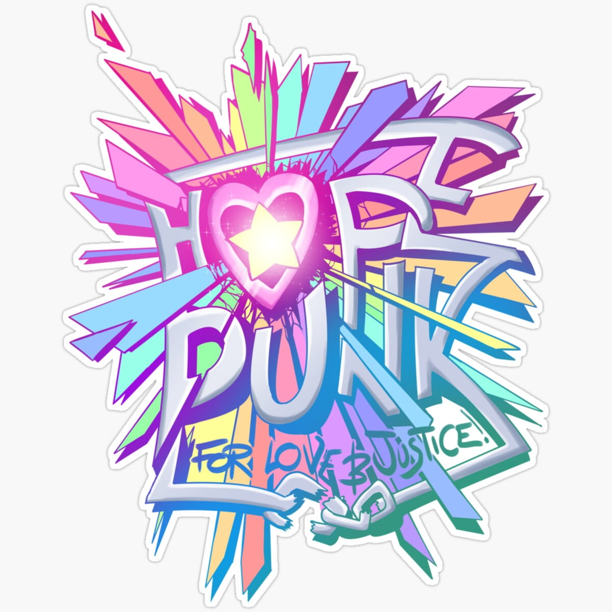 Kira Hopepunk: For Love & Justice Sticker Decorative Laptop, Phone ...
