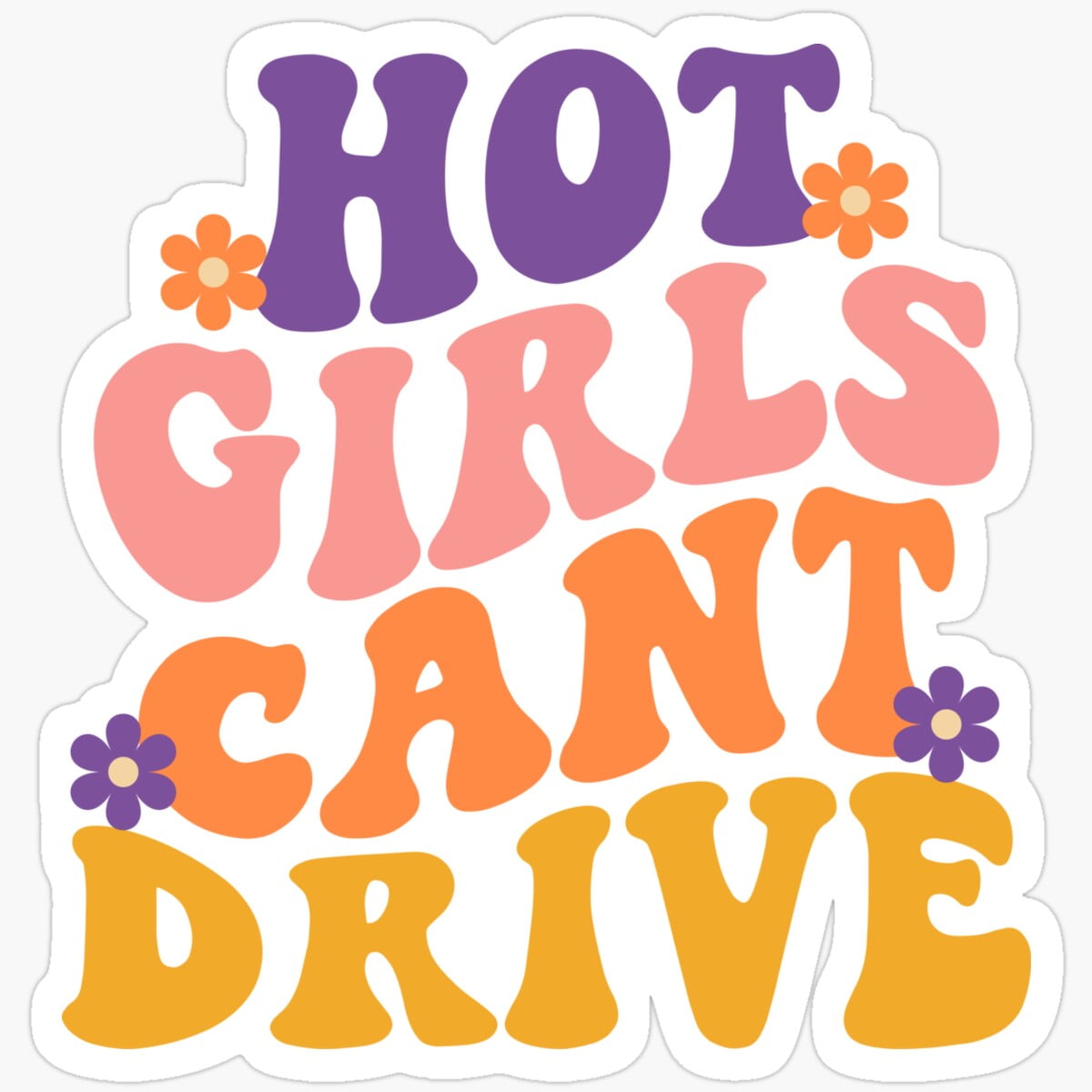 Kira Hot Girls Can't Drive Funny Car Decal Cute Bumper Sticker ...