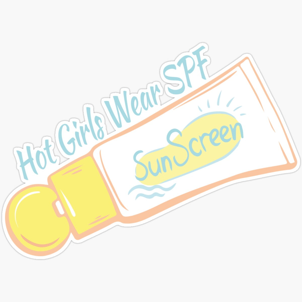 Kira Hot Girls Wear SPF - Kawaii Summer Skincare Vibes Sticker ...