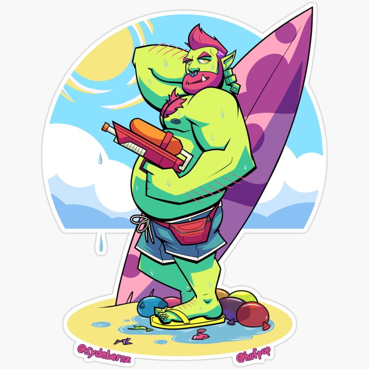 Kira Hot Orc Summer Sticker Decorative Laptop, Phone Stickers ...