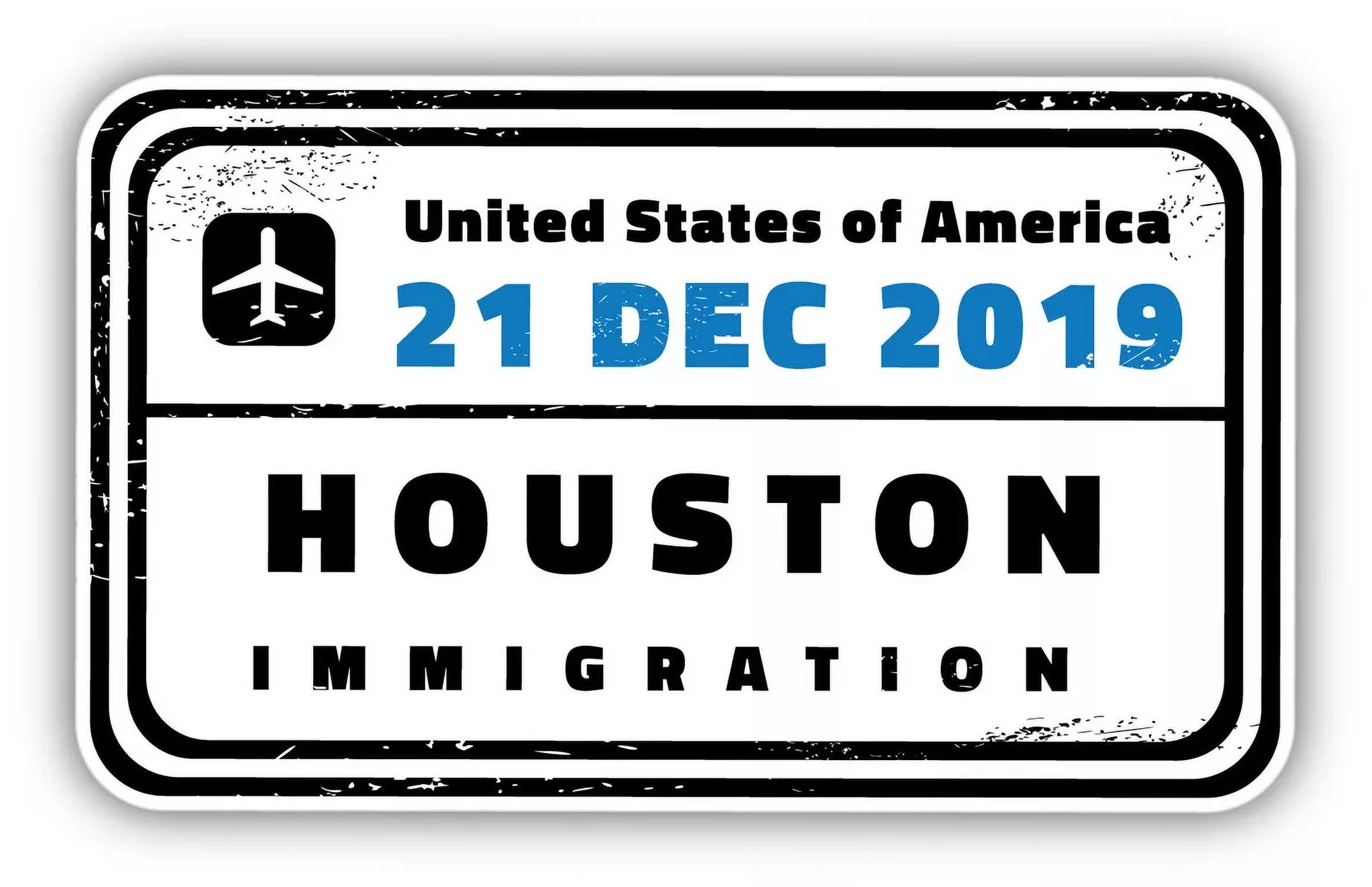 Kira Houston City USA Retro Vintage Immigration Vinyl Sticker Decal ...