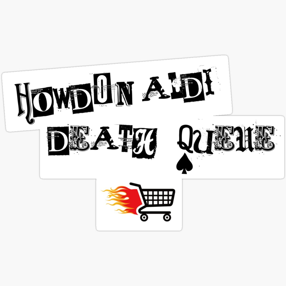 Kira Howdon Aldi Death Queue - Sam Fender Sticker Decorative Laptop ...