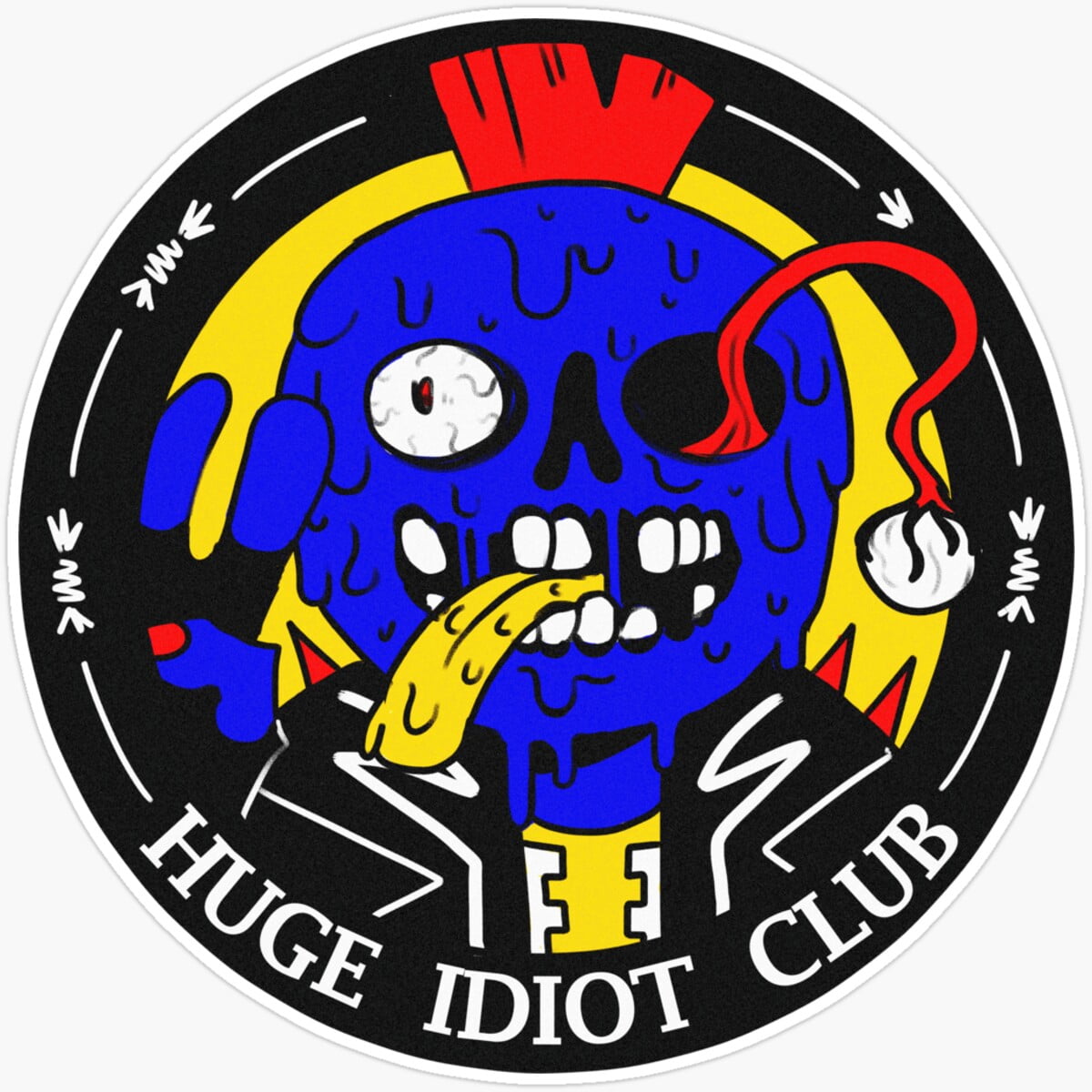 Kira Huge Idiot Club Sticker Decorative Laptop, Phone Stickers ...