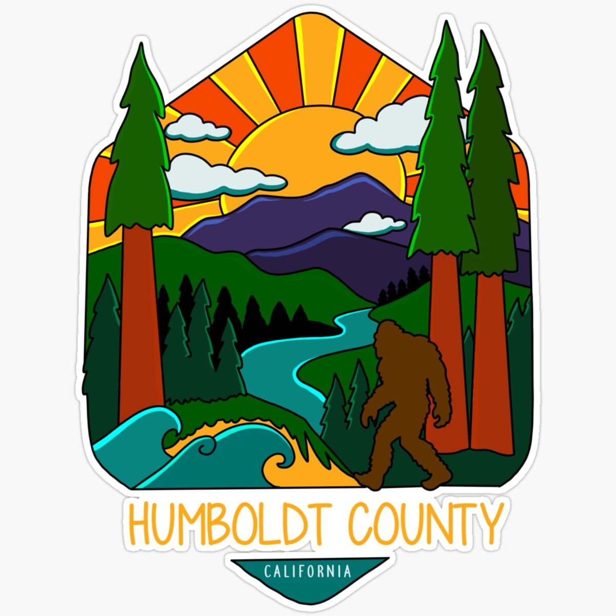Kira Humboldt County Sticker Decorative Laptop, Phone Stickers ...