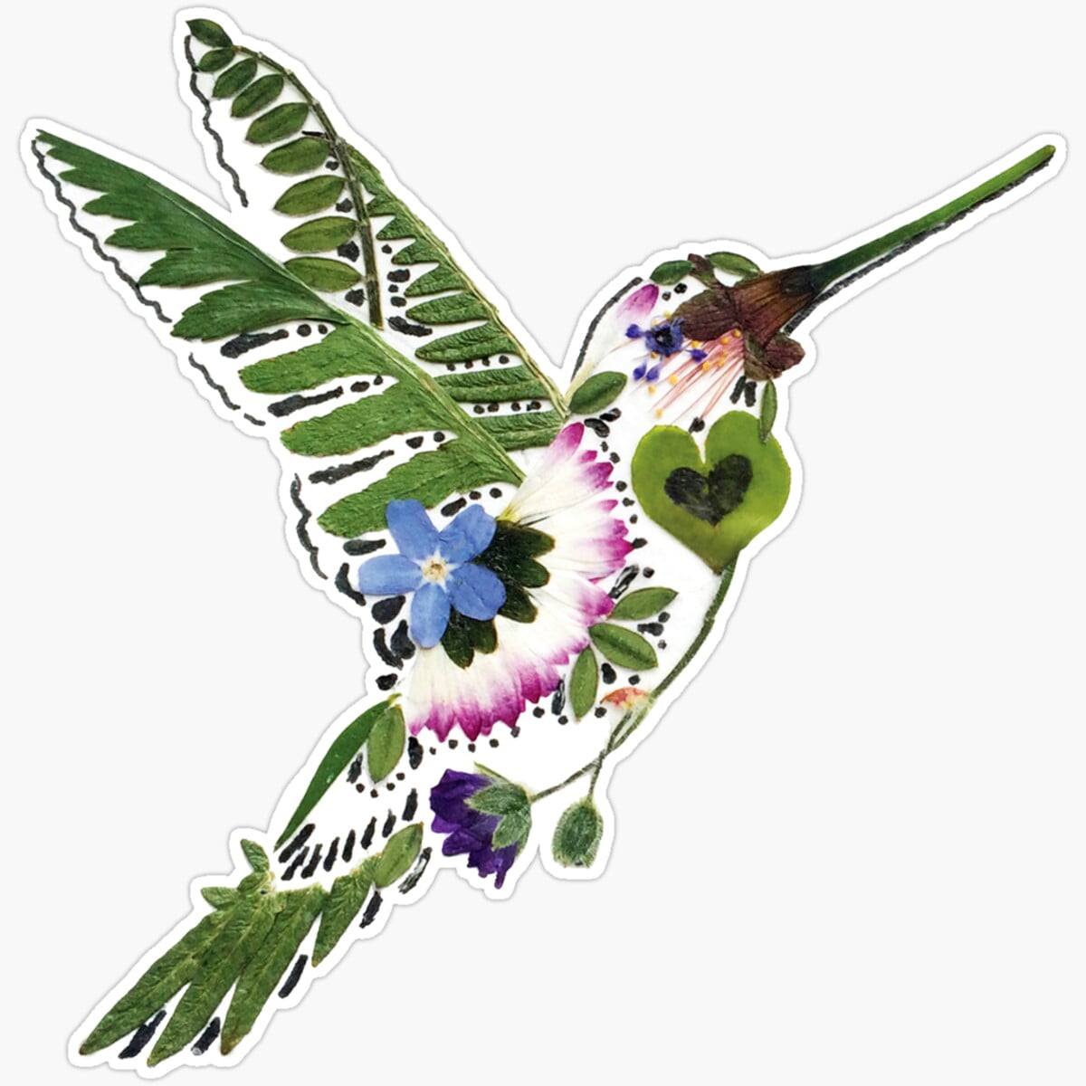 Kira Hummingbird Sticker Decorative Laptop, Phone Stickers, Waterproof ...