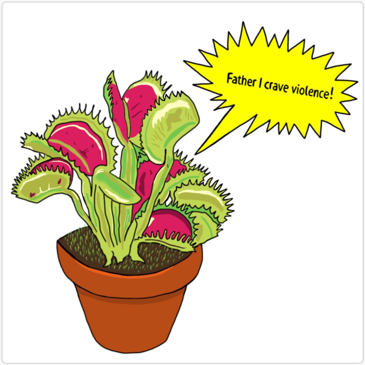 Kira Hungry Venus Flytrap Sticker Decorative Laptop, Phone Stickers ...
