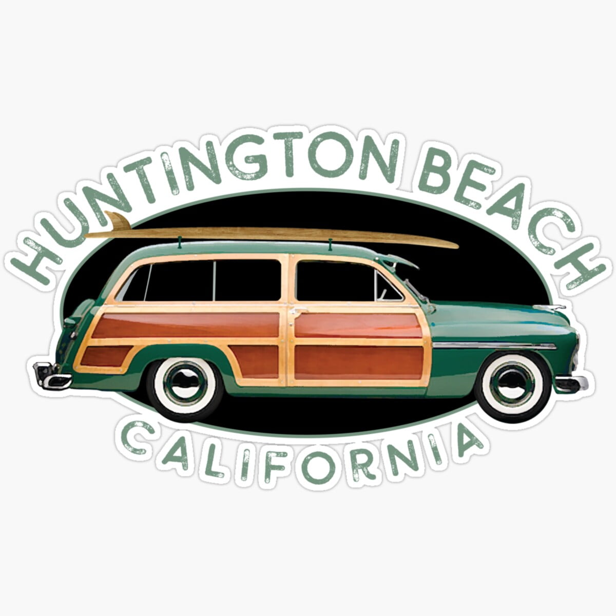 Kira Huntington Beach California Vintage Surfing Sticker Decorative ...