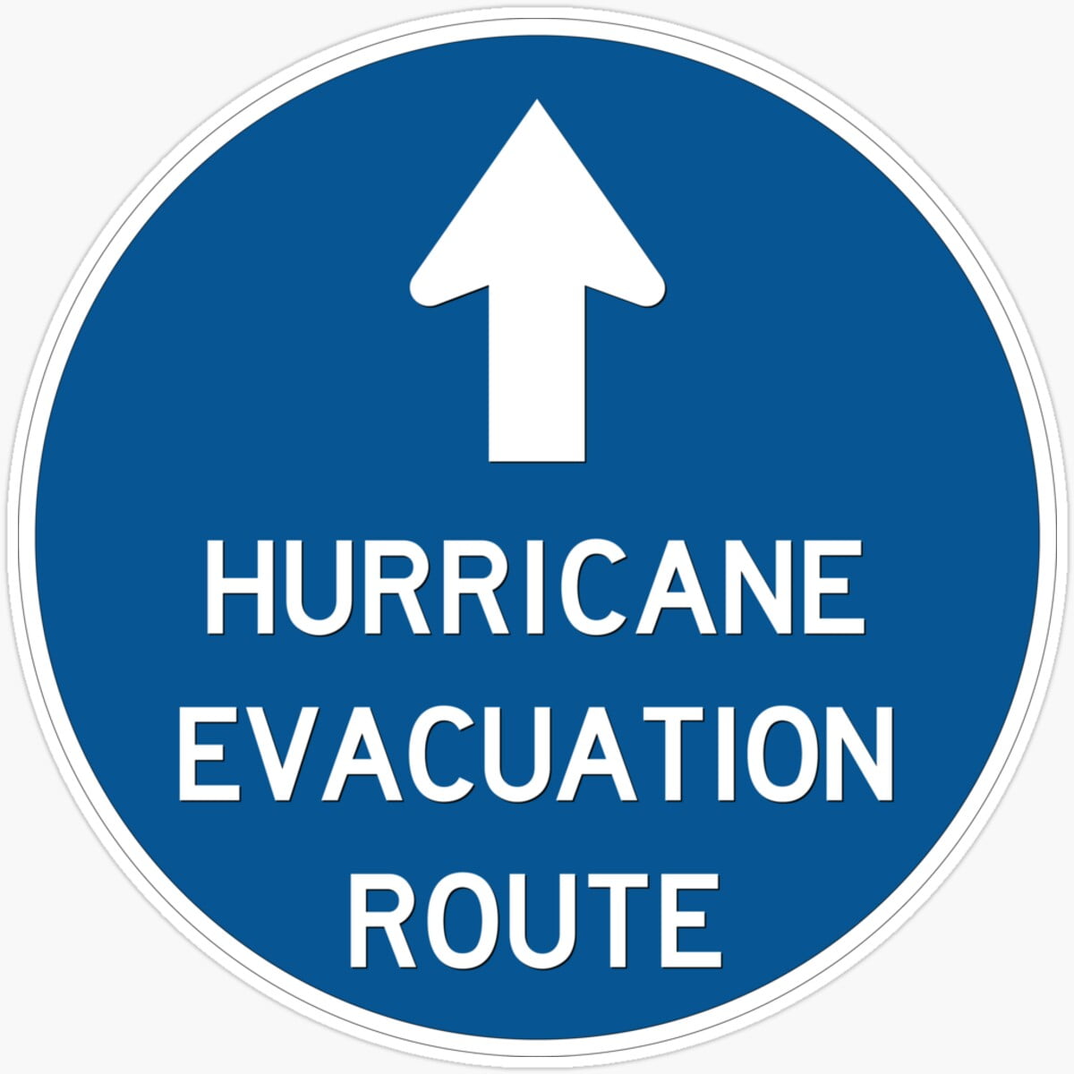 Kira Hurricane Evacuation Route Sign Sticker Decorative Laptop, Phone ...