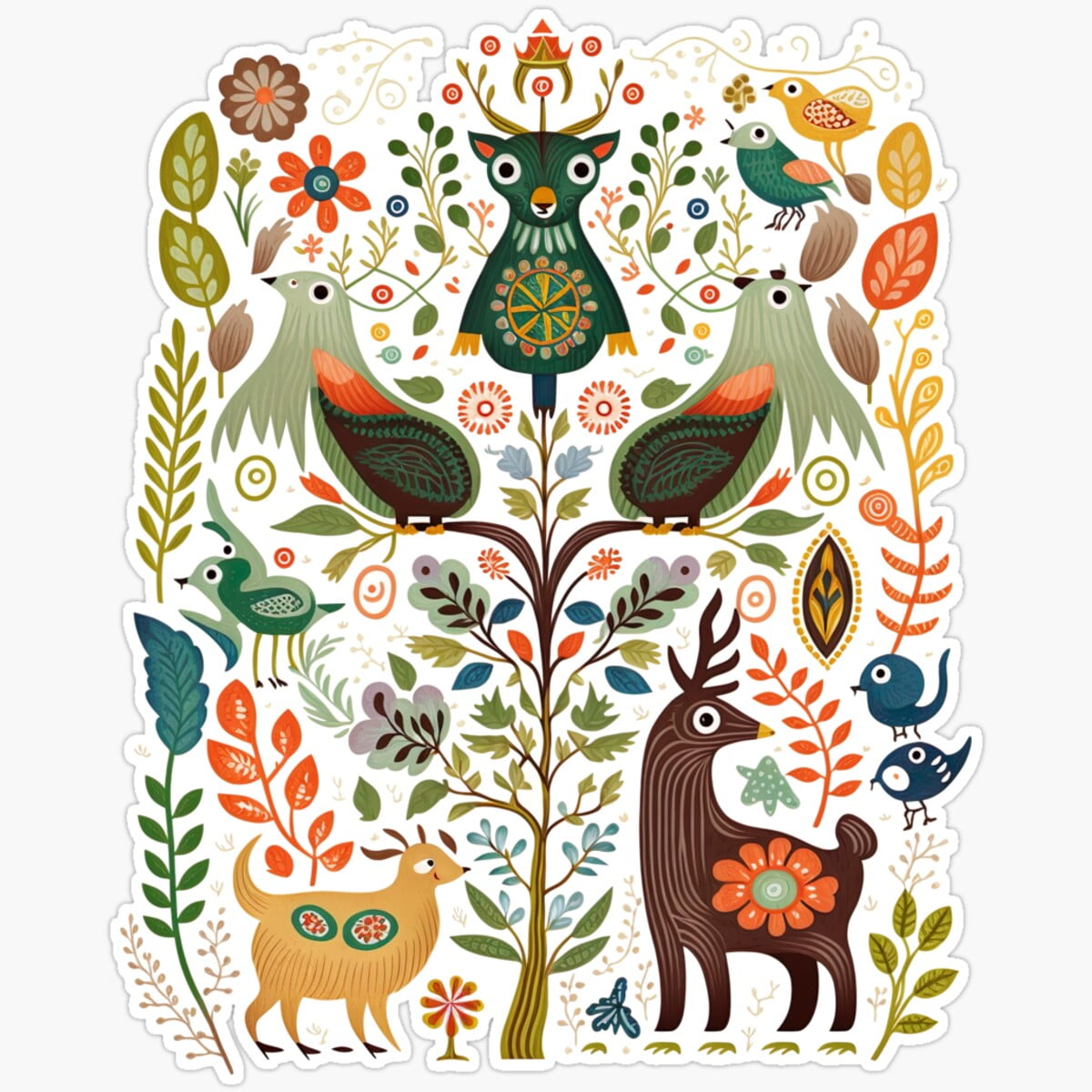 Kira Hygge Scandinavian Cottagecore Design of Animals and Flowers ...