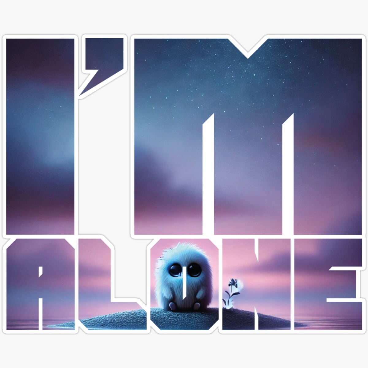 Kira I Am Alone Sticker Decorative Laptop, Phone Stickers, Waterproof ...