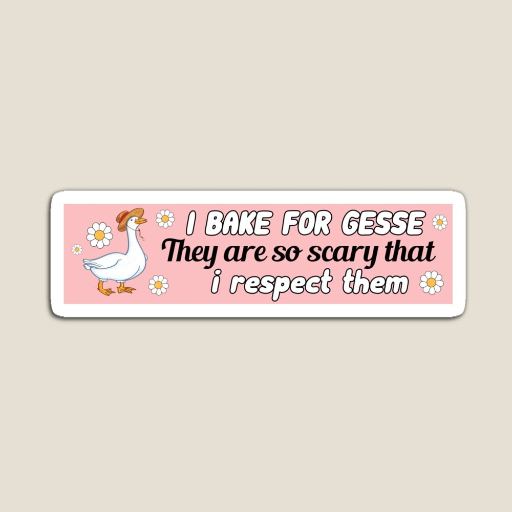 Kira - I Brake For Geese I Brake For Silly Goose Funny Cute Sticker ...